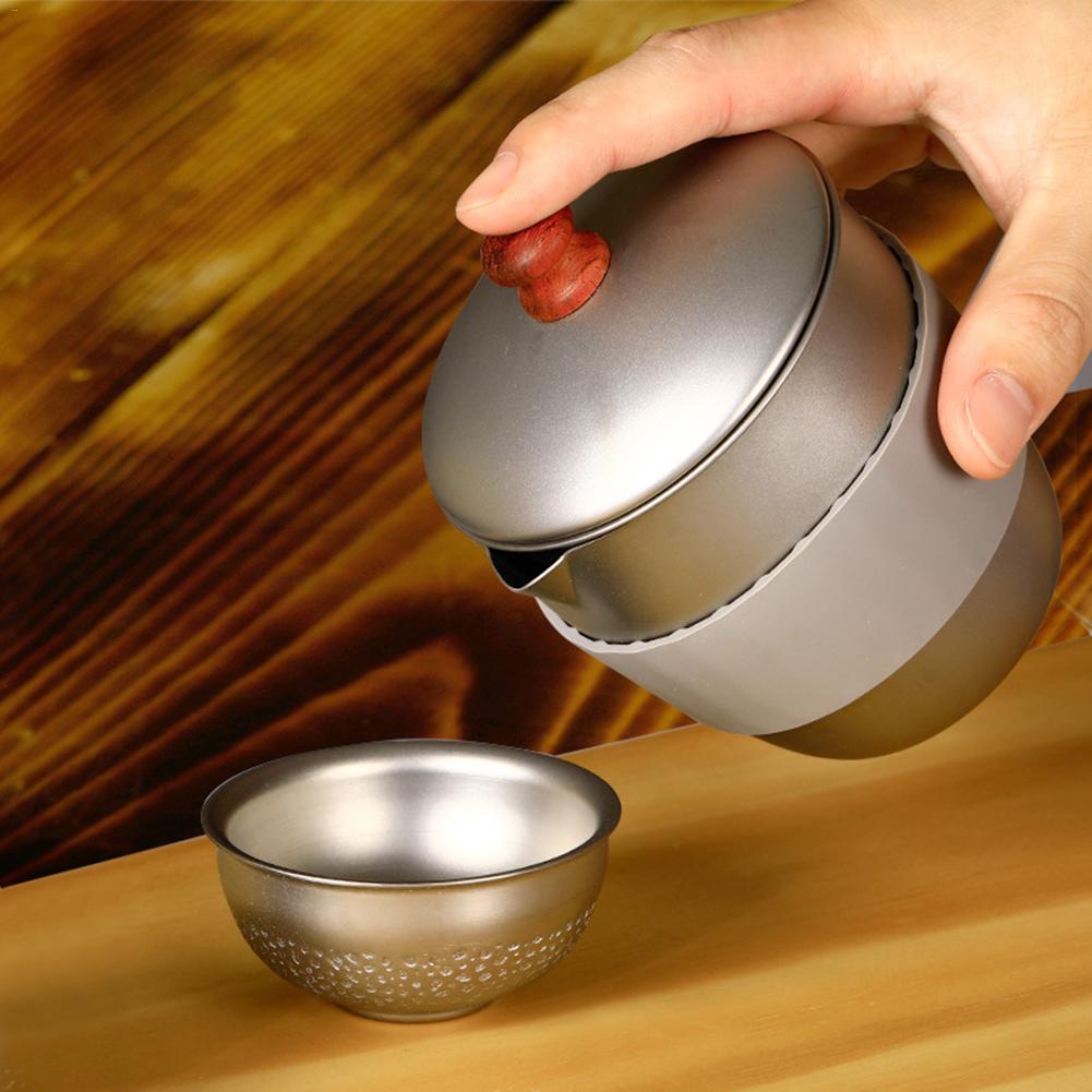 Titanium Teapot Metal Tea Maker Set Mesh Filter In... – Grandado