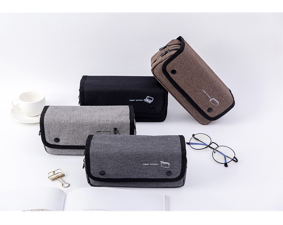 Premium pencil case large capacity Pen Bag double ... – Grandado