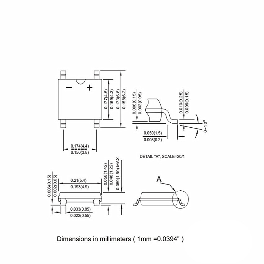 ABS1 ABS6 ABS8 ABS10 ABS210 ABS10K 1.2A ABS Rectif... – Grandado