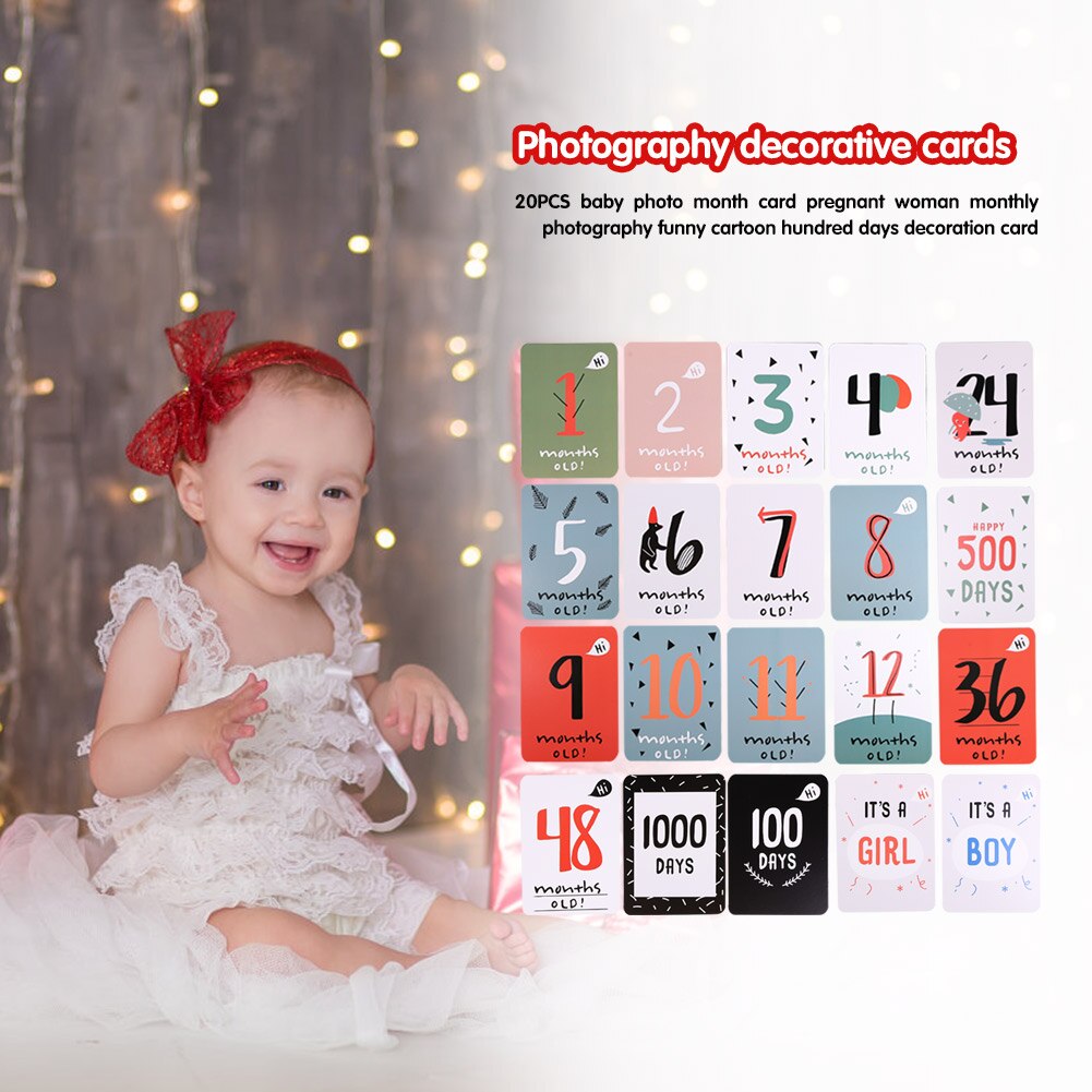 20 stücke Baby Fotografie Milestone Memorial Monat... – Vicedeal