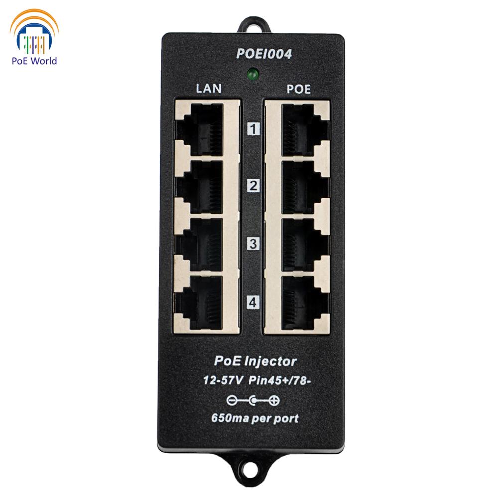 100Mbps Surveillance PoE Injector mode B 650ma 4 P... – Grandado