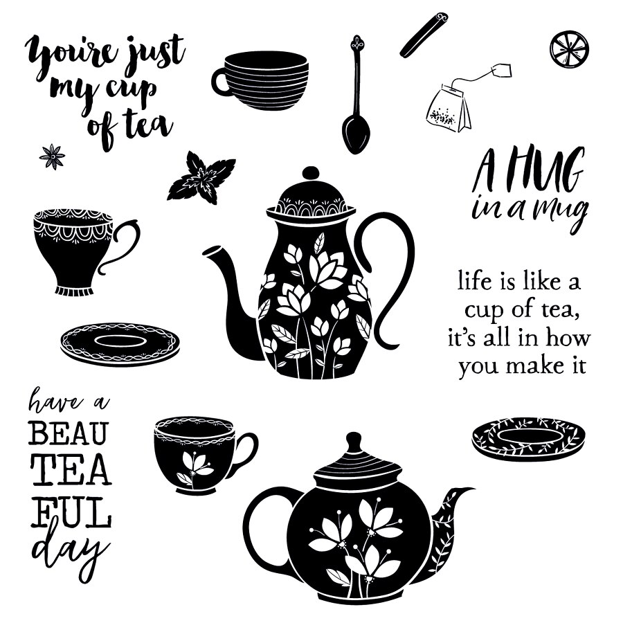 Cup of tea Transparent Clear Silicone Stamp/Seal f... – Grandado
