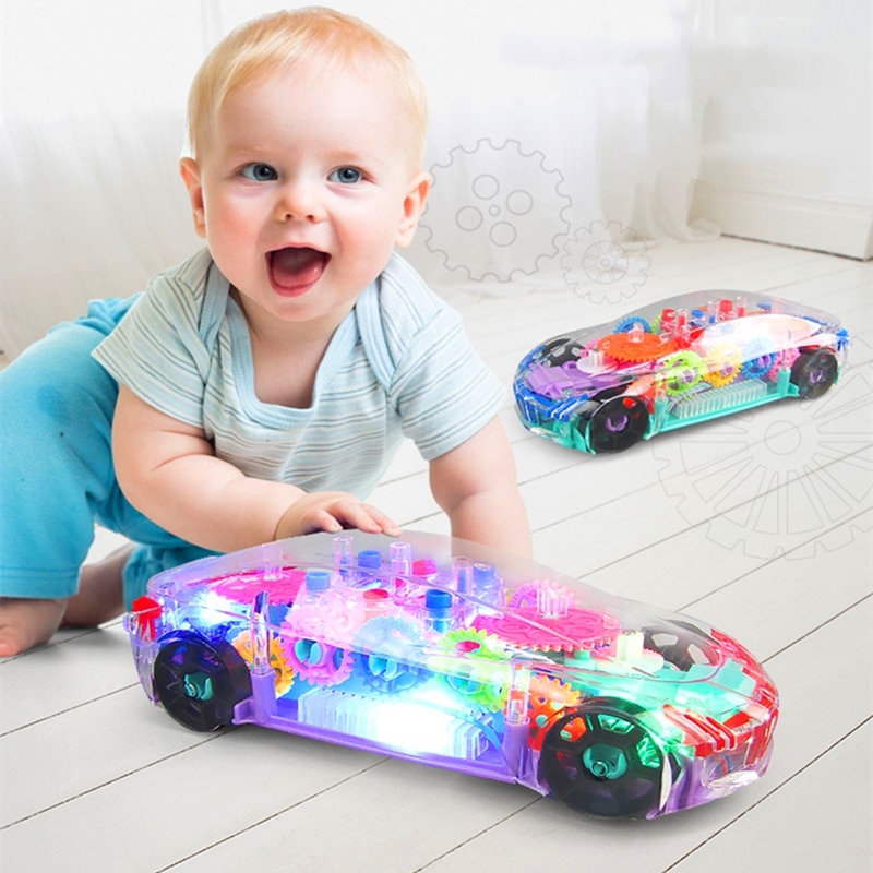 20CM Toy Vehicles Transparent Vientiane Wheel Lumi... – Grandado