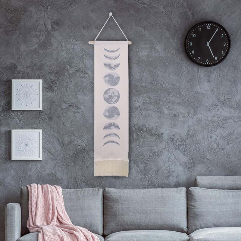 Linen Moon Phases Tapestry Nine Phases Of The Full... – Grandado