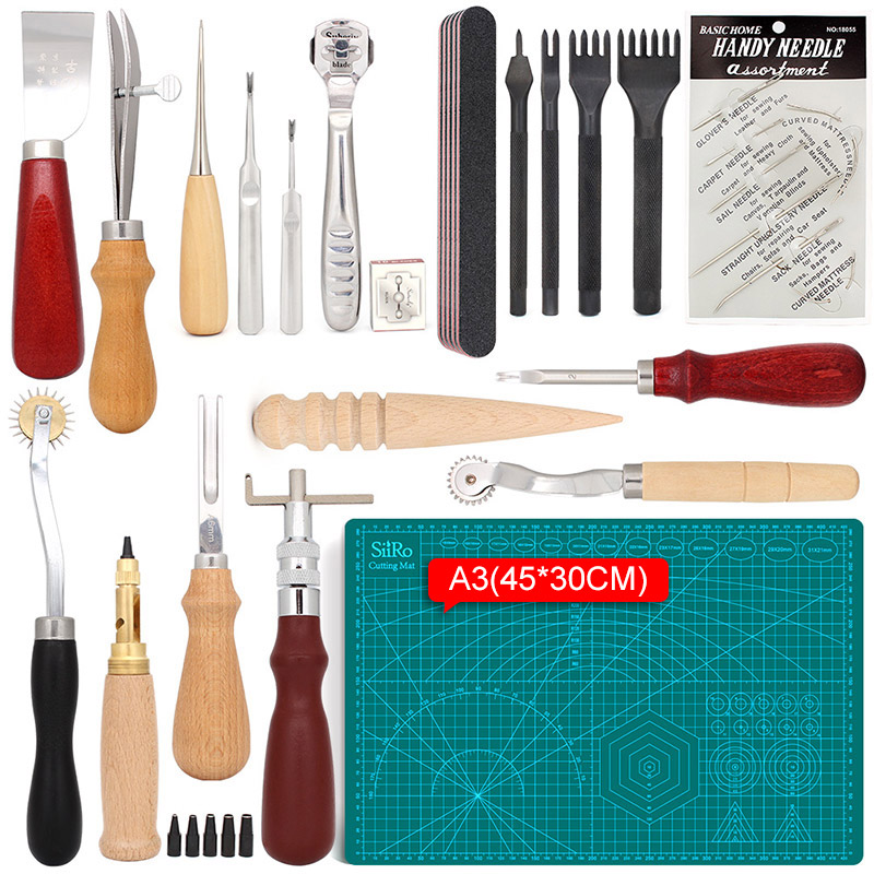 Leather Kit Leathercraft Working Tool Kit with Cut... – Grandado