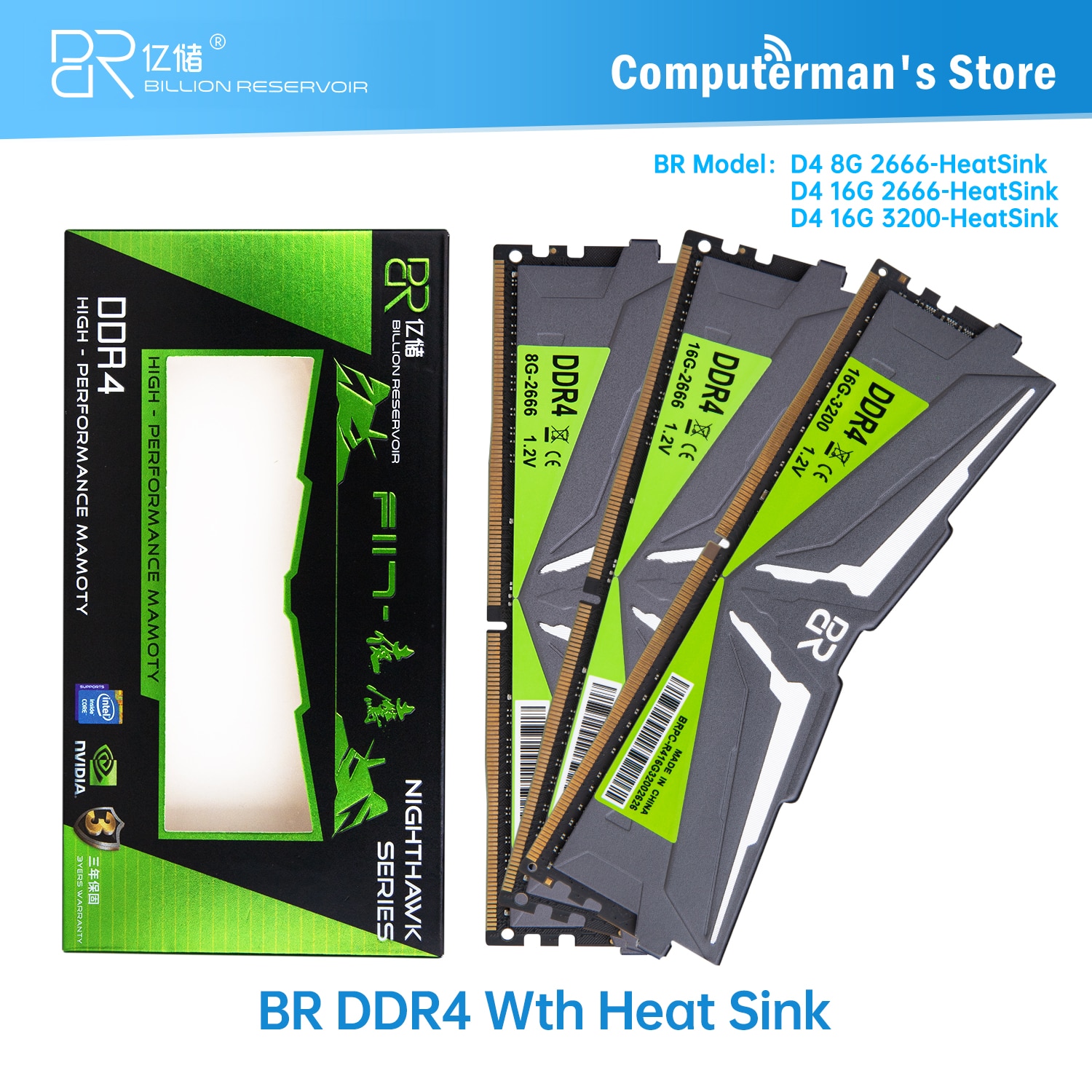 BR DDR3 DDR4 4GB 8GB 16GB 1333 1600 1866 2400 2666... – Vicedeal
