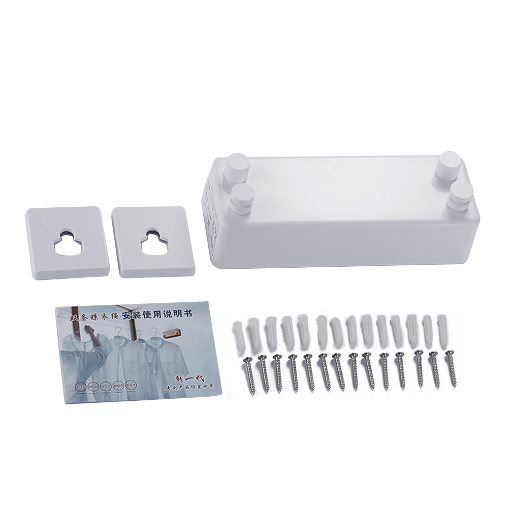 4.2M Double Row Clothesline Wall Mounted Retractab... – Grandado