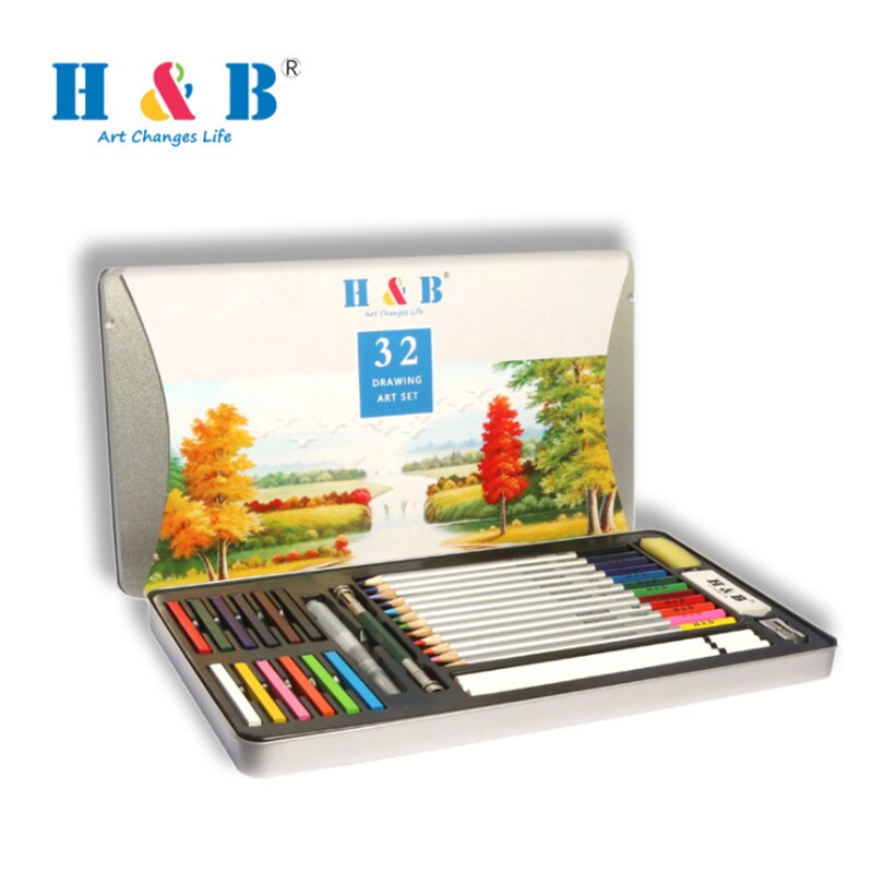 H&B 32pcs/set Drawing Kit Pencils Sketch Charcoal ... – Vicedeal