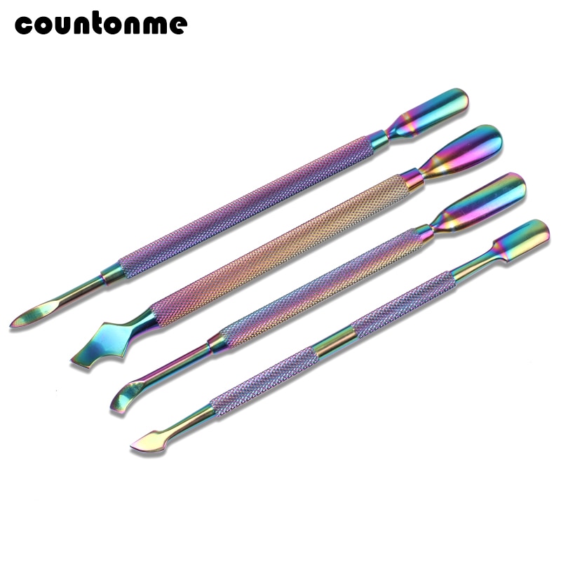 1pcs Rainbow Stainless Steel Nail Cuticle Pusher N... – Vicedeal