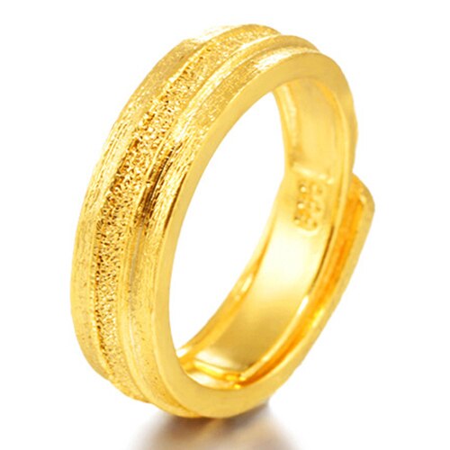 Luxe 24K Gouden Paar Ringen Delicate Scrub Vakmans... – Vicedeal