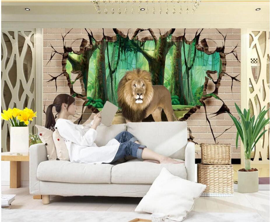 Custom foto muurschildering 3d kamer behang Bos le... – Vicedeal