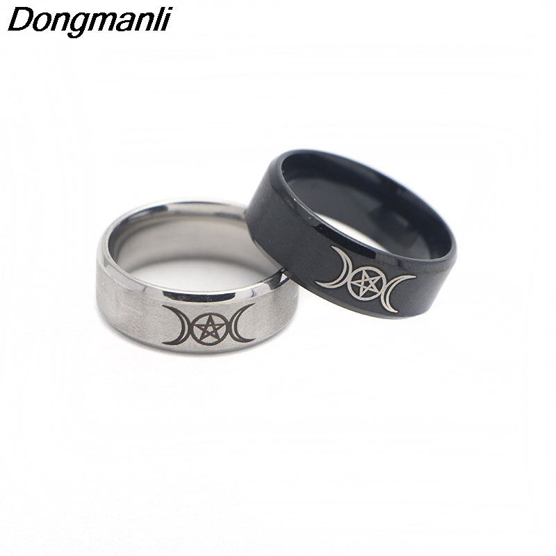 P1806 Dongmanli Triple Goddess moon Ring For Men w... – Vicedeal