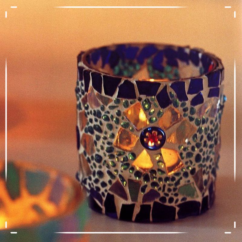 100g Mixed Color DIY Mosaic Glass Mirror Inlay Til... – Grandado