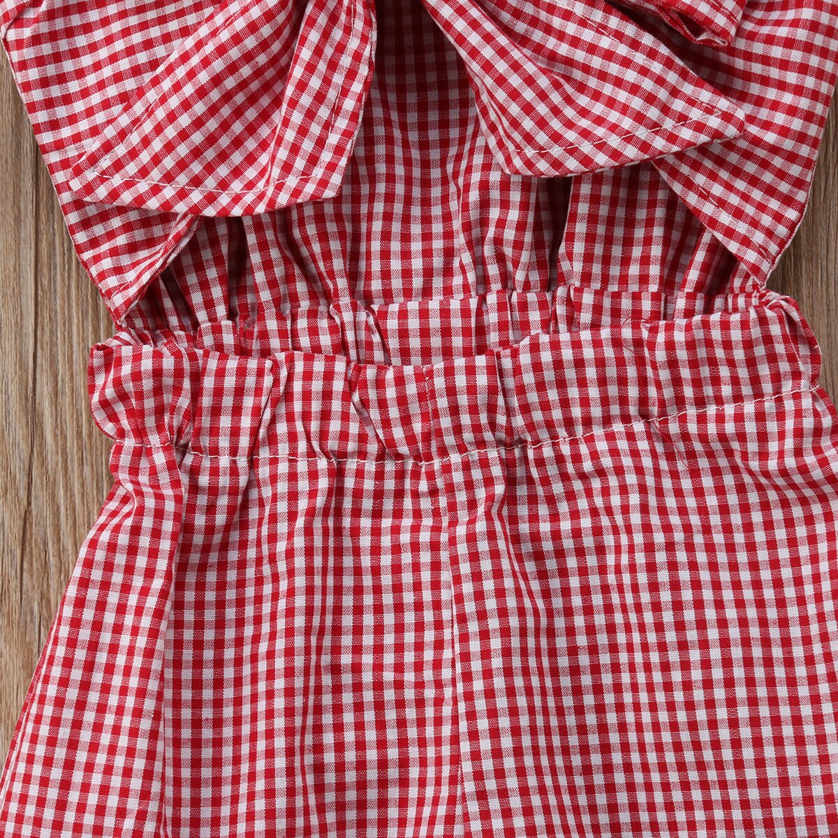 Kinder Baby Mädchen Sommer Strap Rot Plaid Overall... – Vicedeal