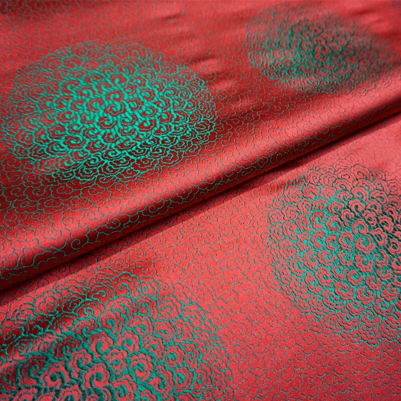 74*100cm high grade jacquard fabric red auspicious... – Grandado