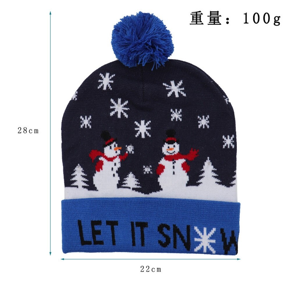 Warm Knit Kerst Hoed Kerst Kleurrijke Gloed Grappi... – Grandado