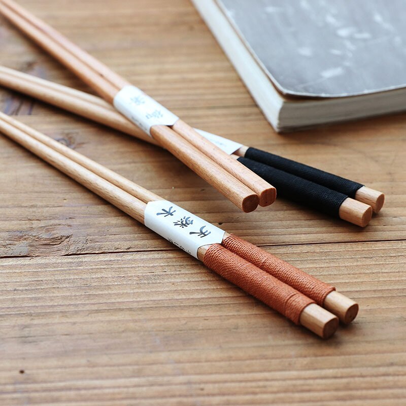 Japanese Sushi Wooden Sticks Chopsticks Set Natura... – Grandado