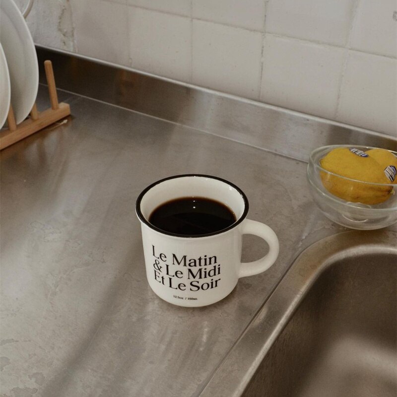 LadyCC-Taza de cerámica francesa coreana, taza de ... – Vicedeal