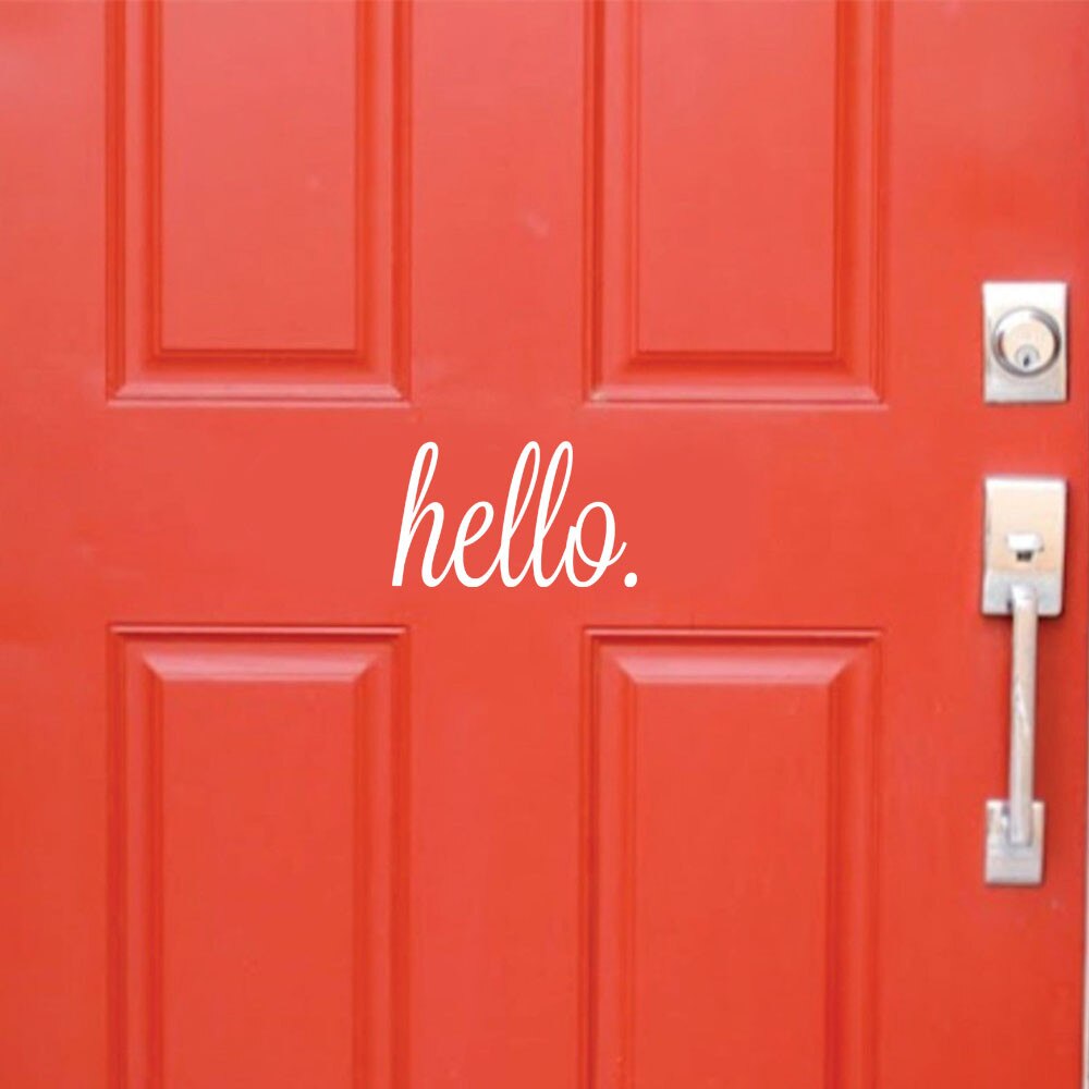 Hello Home Decor Wall Sticker Decal Bedroom Door V... – Grandado