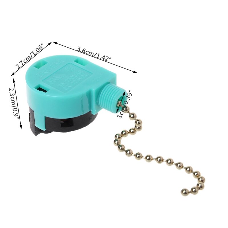 3A/250V 6A/125V Zipper Switch 3 Speed Pull Chain C... – Grandado