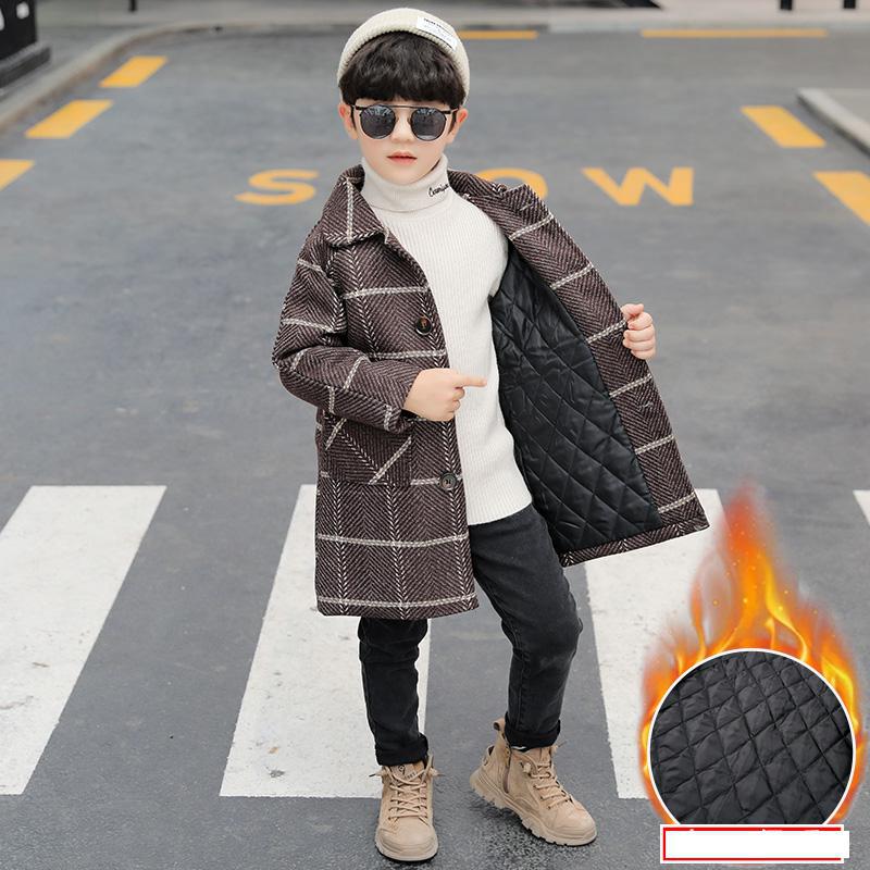 Teen Boys Woolen Coat/jacket Thicken Autumn Winter... – Vicedeal