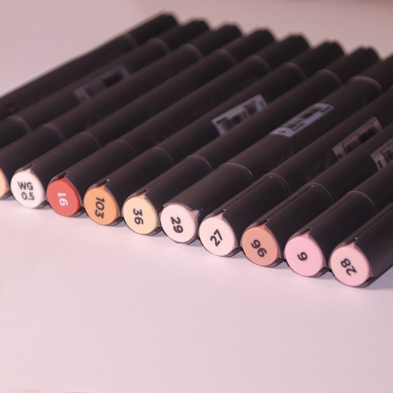 STA 12 Color Skin Tones Marker Pen Set Double Head... – Vicedeal