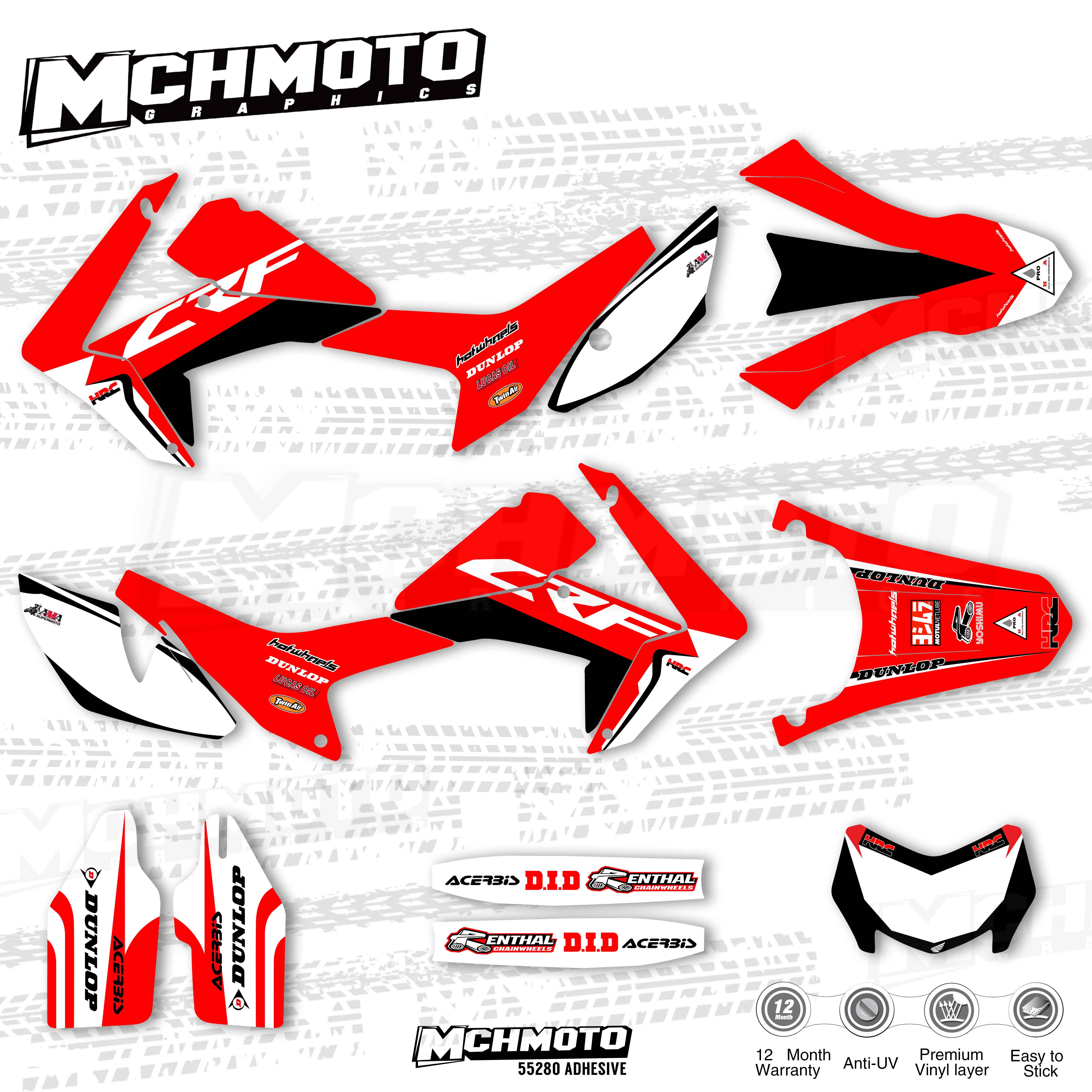 MCHMFG Graphics Kit for Honda 12-16 17-20 CRF250L ... – Vicedeal