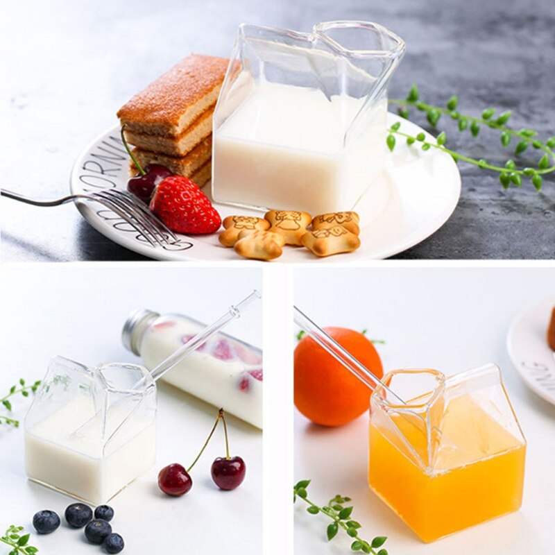 Glass Milk Cup Carton Ingenious Mini Glass Jelly C... – Grandado