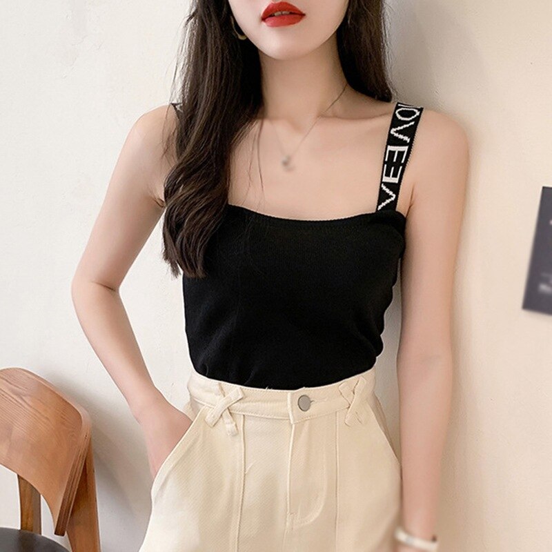 Zomer Crop Top Katoen Brief Afdrukken Slanke Taill... – Grandado