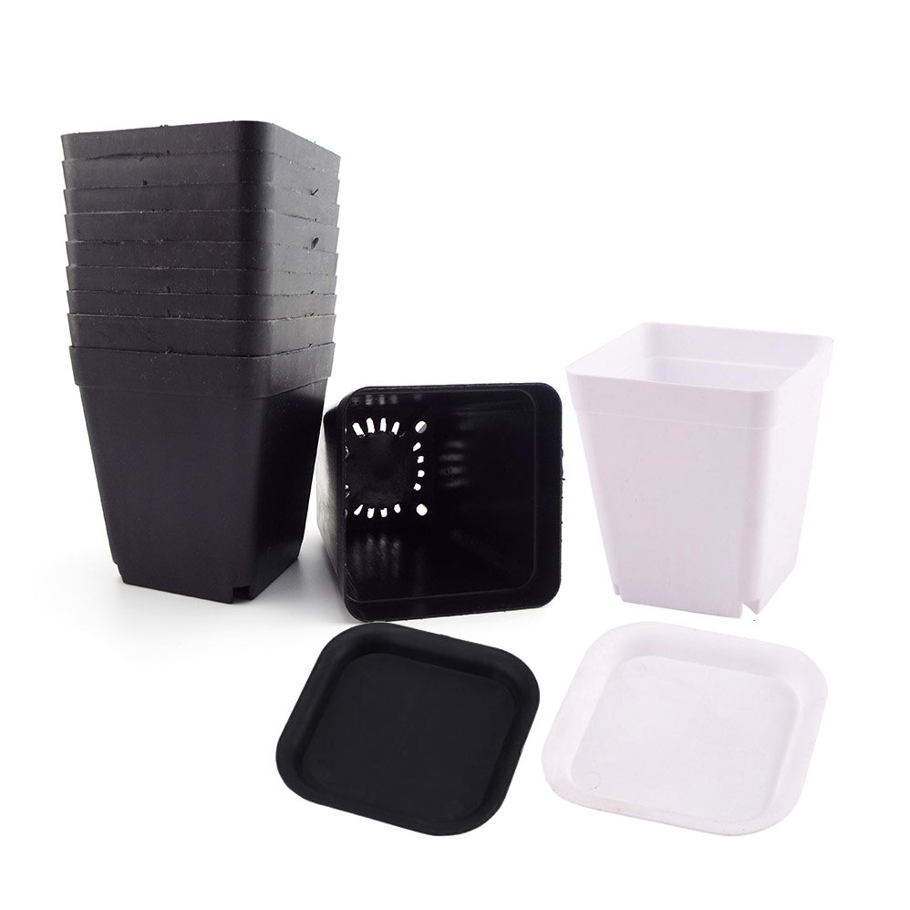 7Cm Plastic Zwart Wit Bloem Kwekerij Lade Potten P... – Grandado