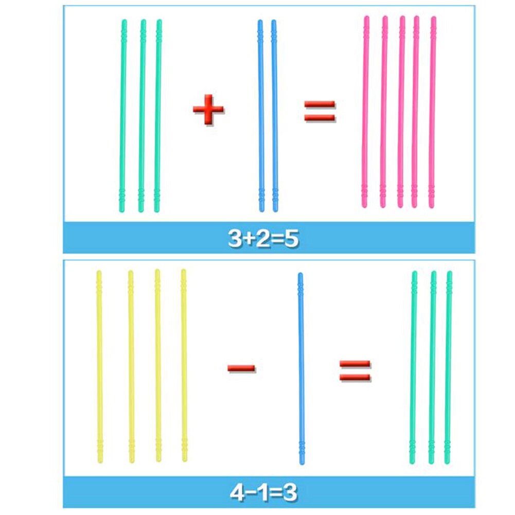 100Pcs/Set Counting Rods Toy Plastic Colorful Coun... – Grandado