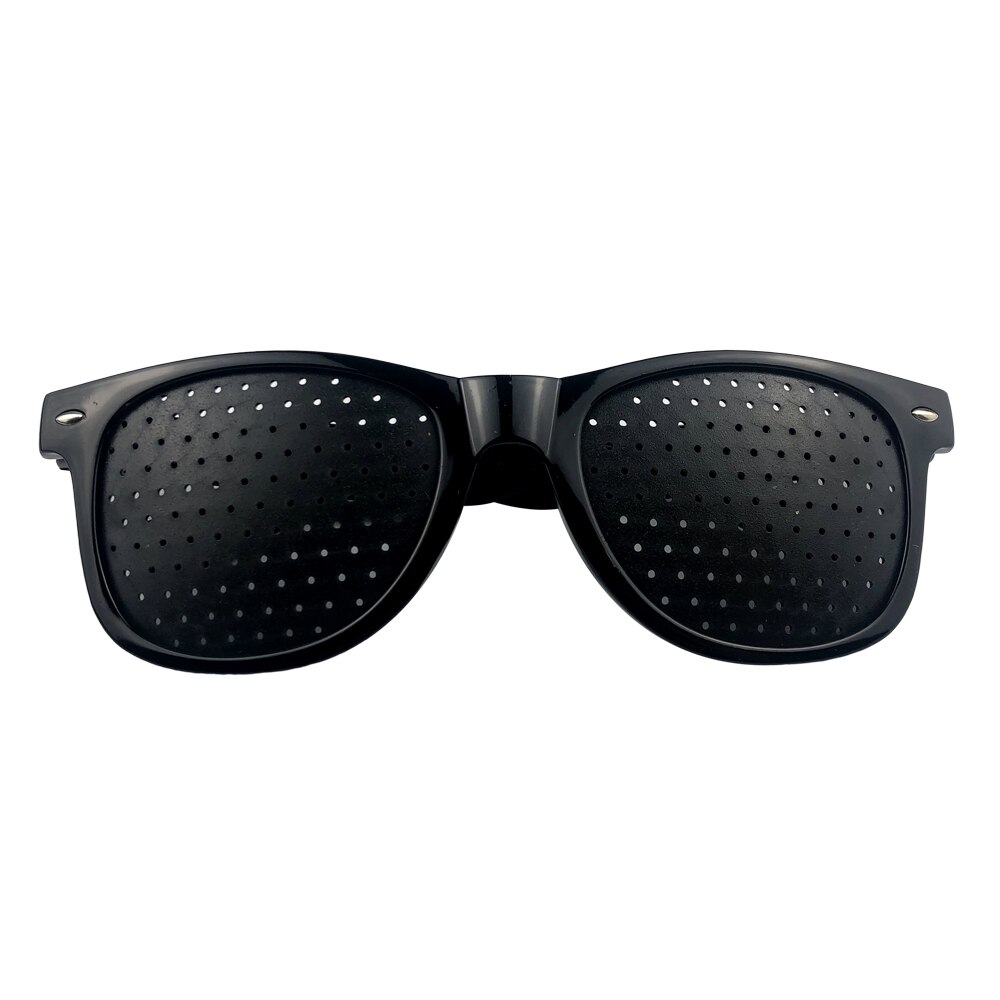 Pinhole Bril Gaatjes Eye Oefening Brillen Zwart Un... – Vicedeal