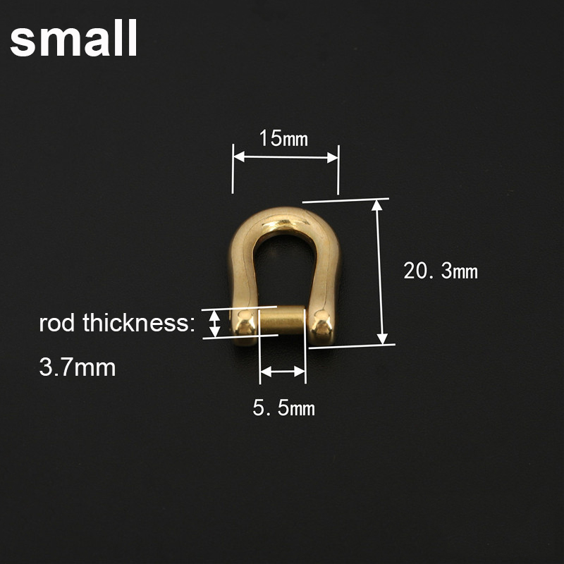 1pcs Solid Brass Carabiner D Bow Shackle Slot Scre... – Grandado