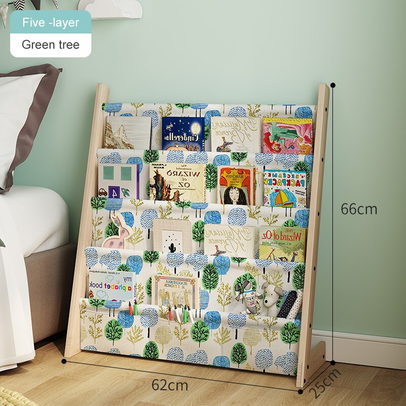 Simple Bookshelf Storage Shelf For Kids Solid Wood... – Grandado