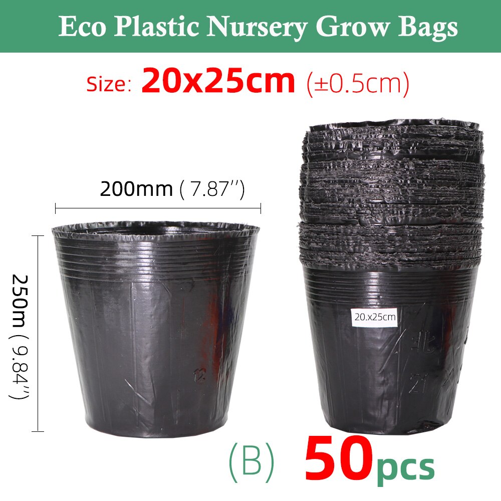 15 Sizes Plastic Disposables Nursery Grow Pots See... – Grandado