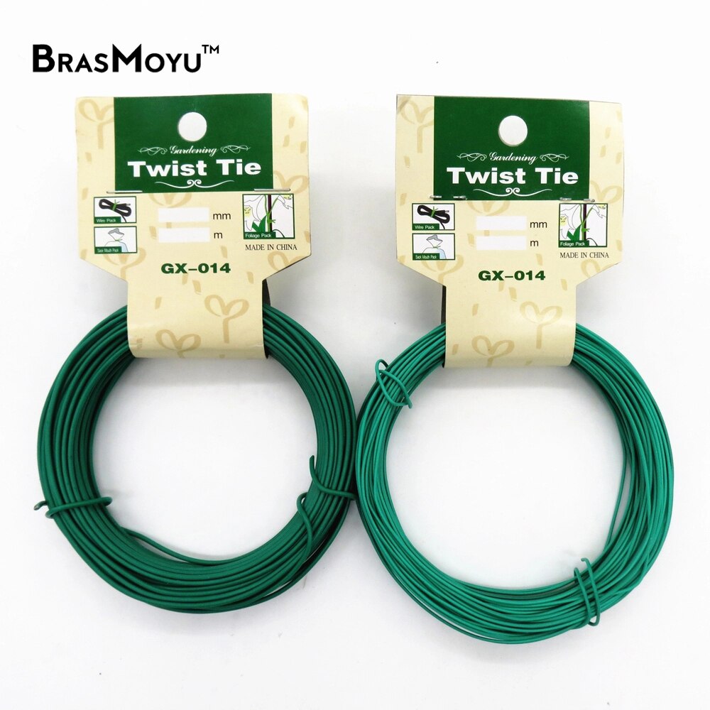 BRASMOYU 1PCS 12/15m Plant Twist Tie Garden Wire G... – Grandado