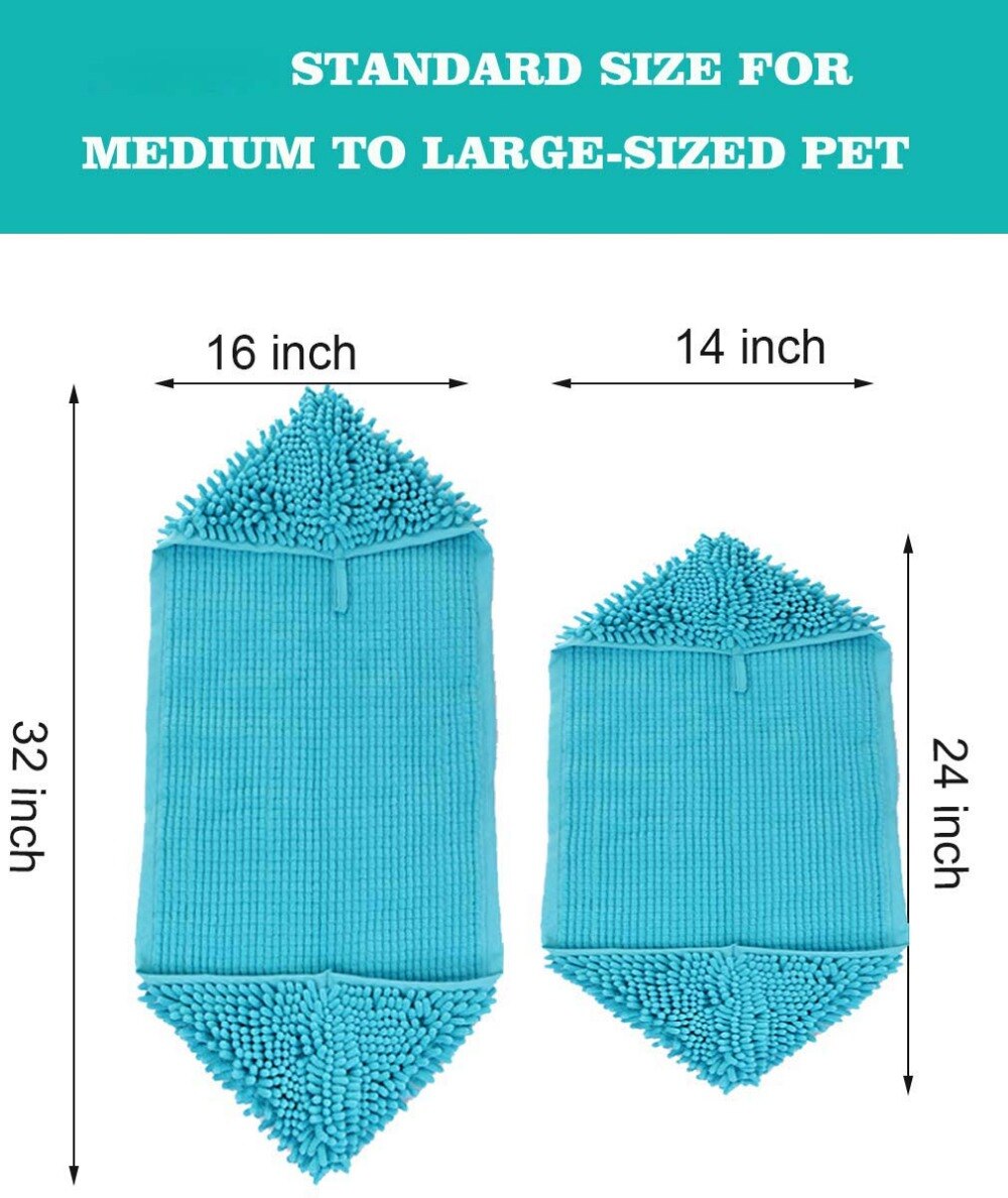 Hund Handtuch mit Hand Taschen-Quick Dry Ultra Sau... – Vicedeal