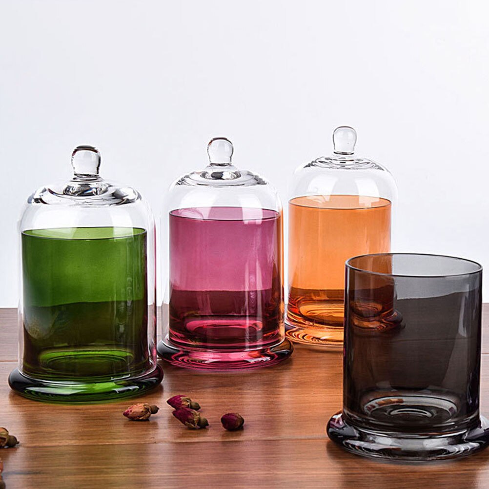 1 Set Transparent Glass Aroma Cup Candle Glass Cov... – Vicedeal