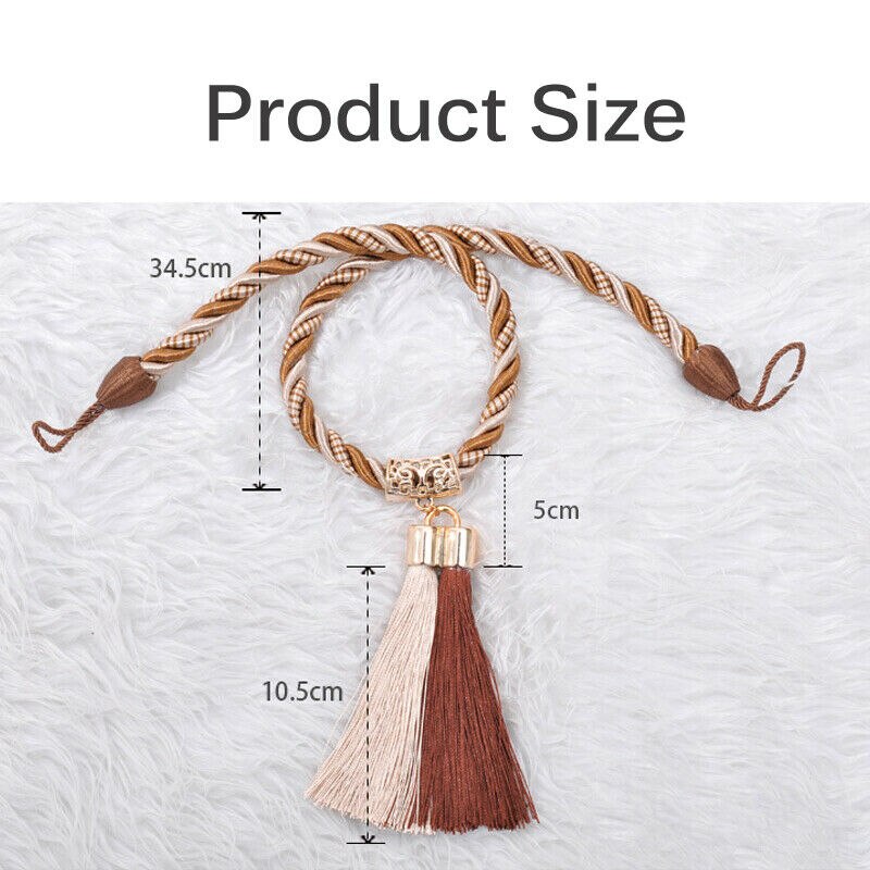 2Pcs Window Fringed Curtain Holdbacks Binding Rope... – Vicedeal