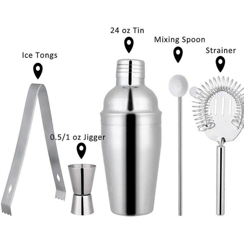 Stainless Steel Cocktail Shaker Mixer Wine Shaker ... – Grandado