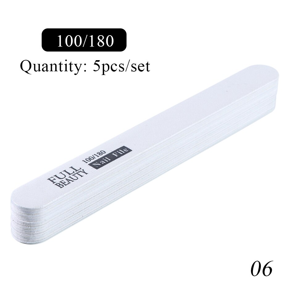 5 Stuks Nagelvijlen 100/180 Schuurblok Nail Buffer... – Grandado