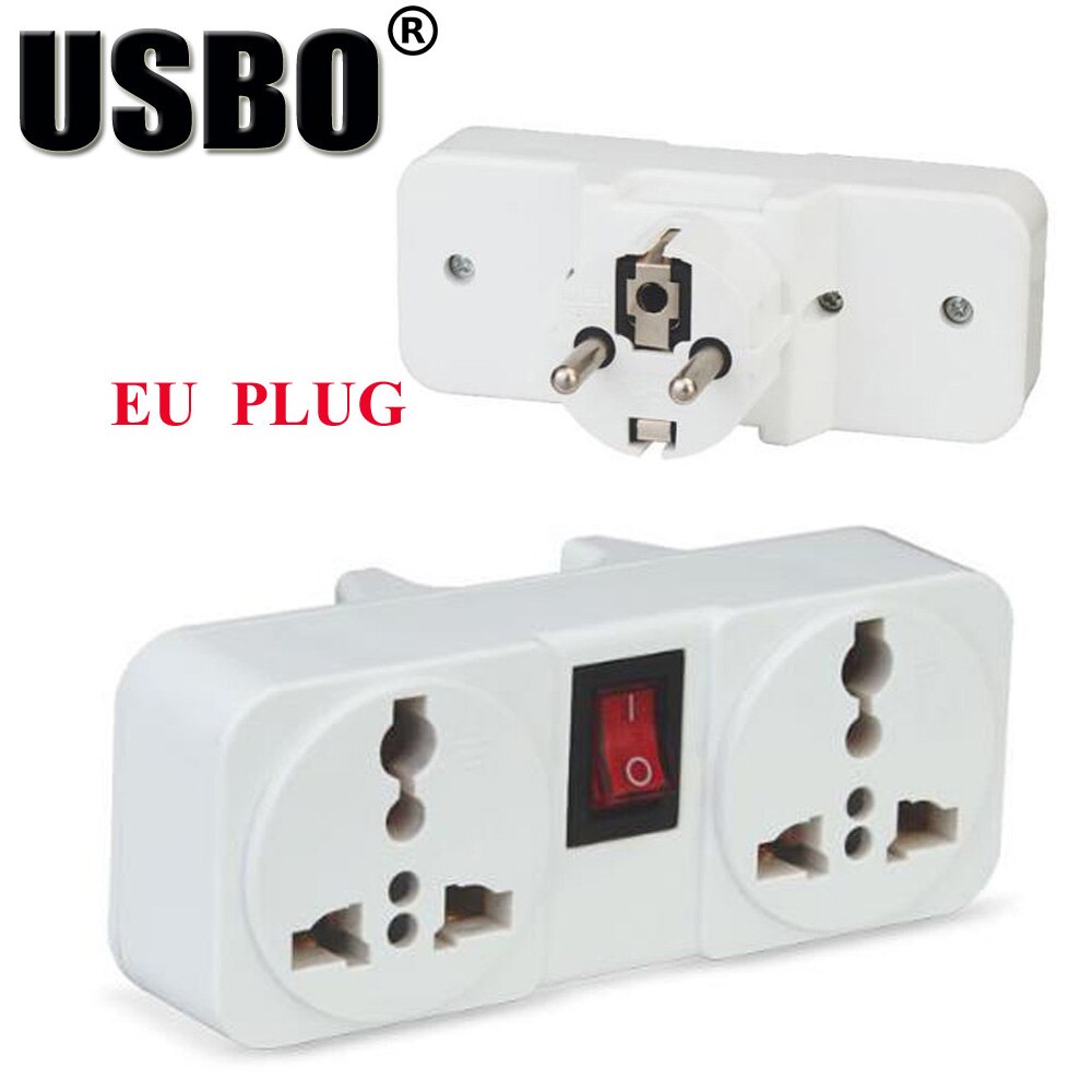 White Portable 250V 6A universal travel adaptor so... – Grandado