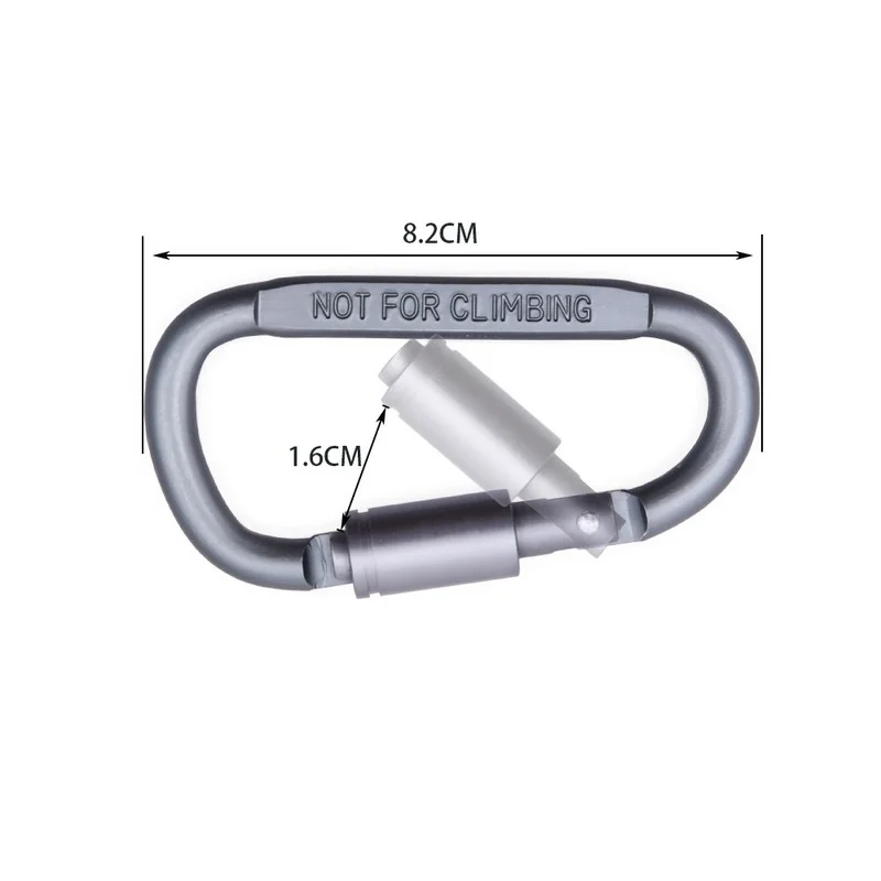 Survival D-ring Locking Carabiner Clip Set Screw L... – Grandado