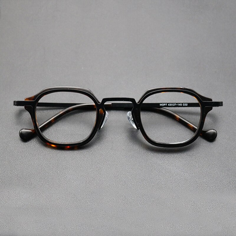 Vintage Acetate Alloy Eyeglasses Frame Men Square ... – Grandado