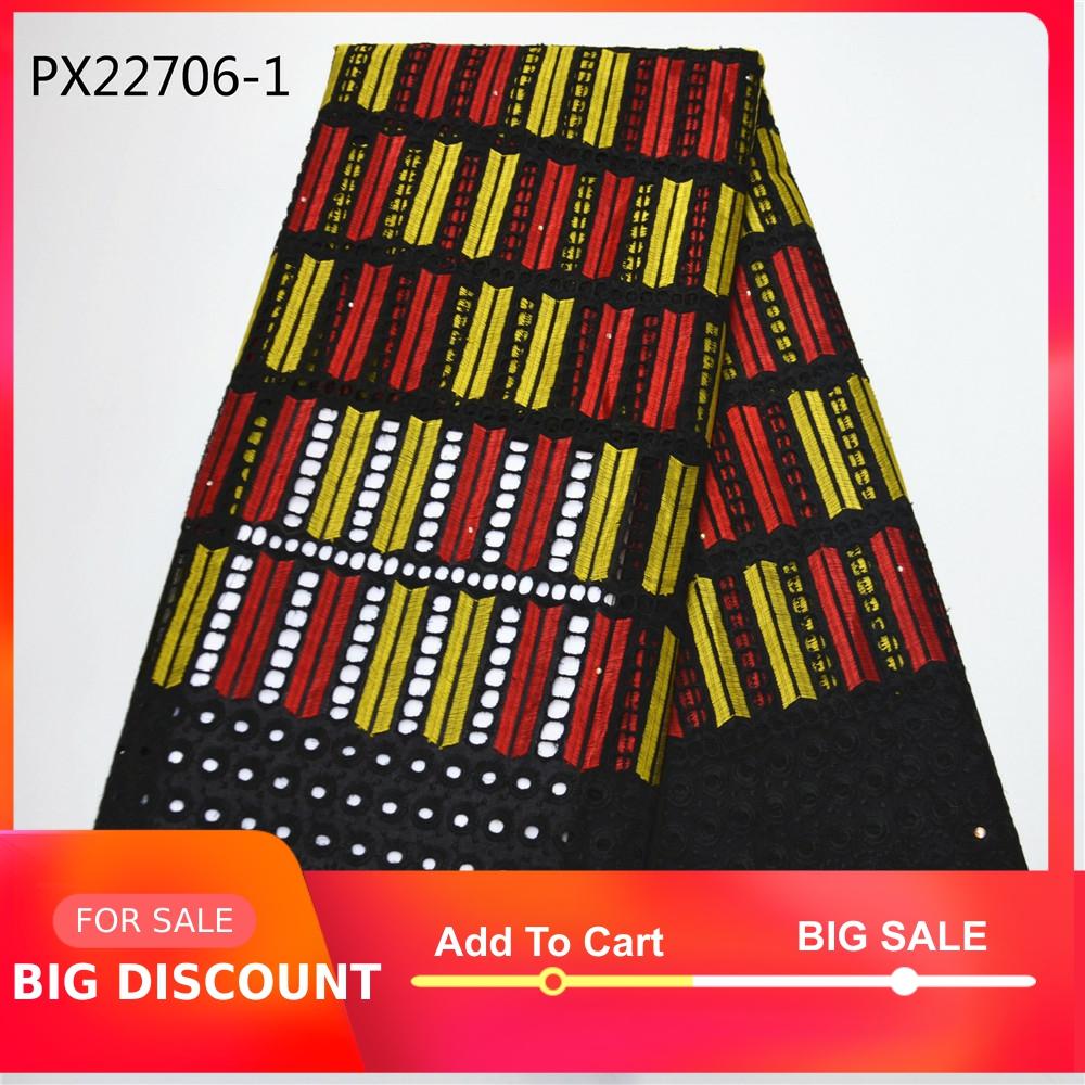 High Nigerian mixed-color cotton embroidered style... – Vicedeal