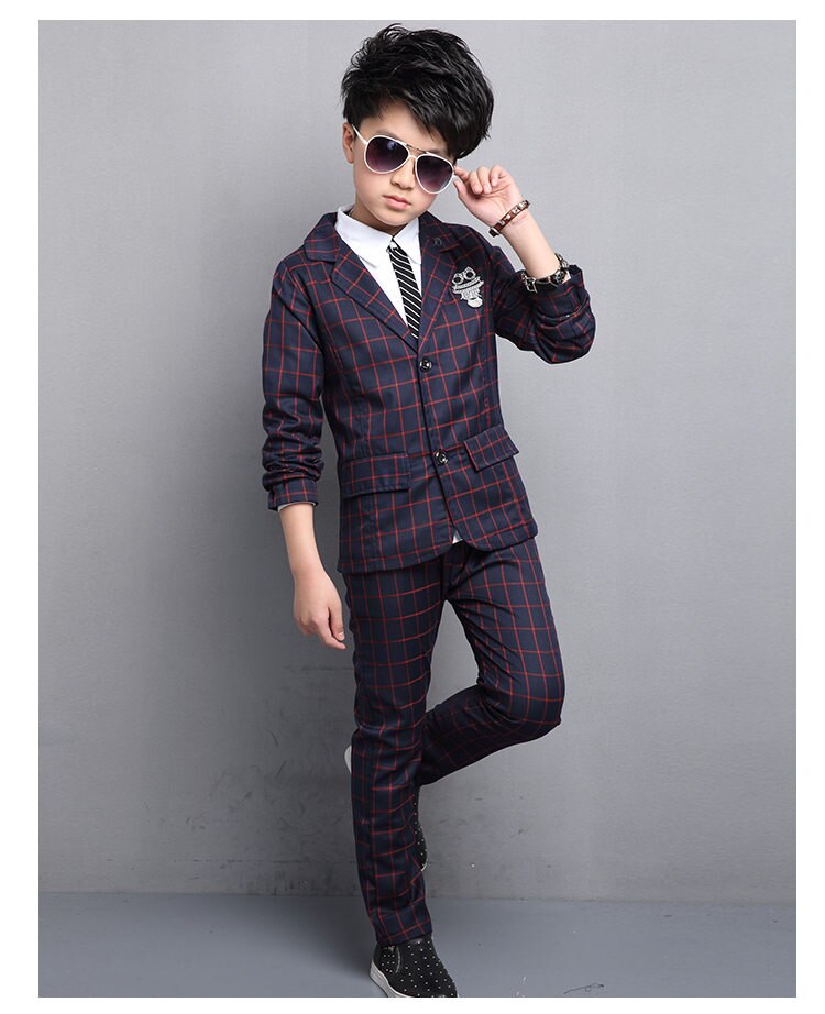 Wedding Kids Suit for Boy Slim Fit Blazer Male Chi... – Grandado