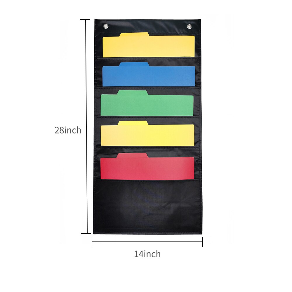 Hanging Wall File Organizer Large 5 Pockets Storag... – Grandado