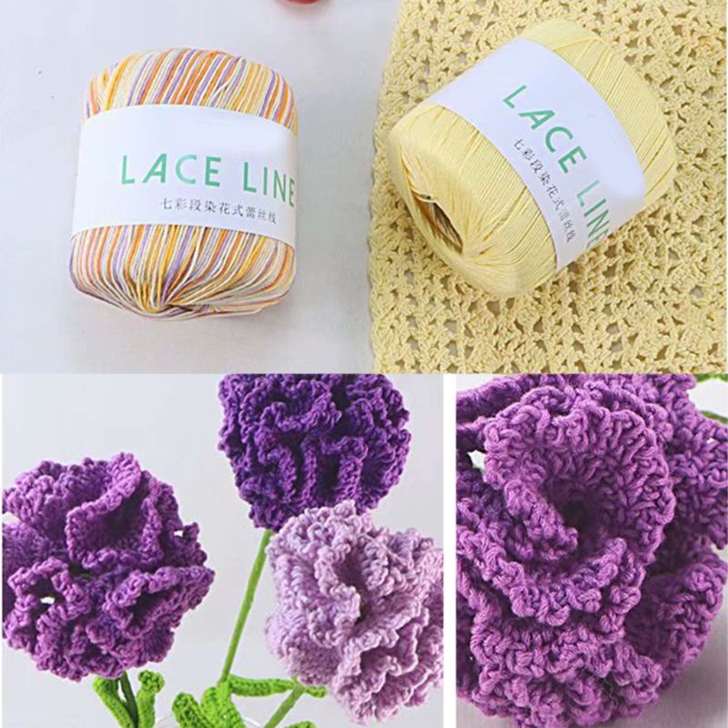 1 Roll Gradient Colorful Cotton Lace Line DIY Hand... – Grandado