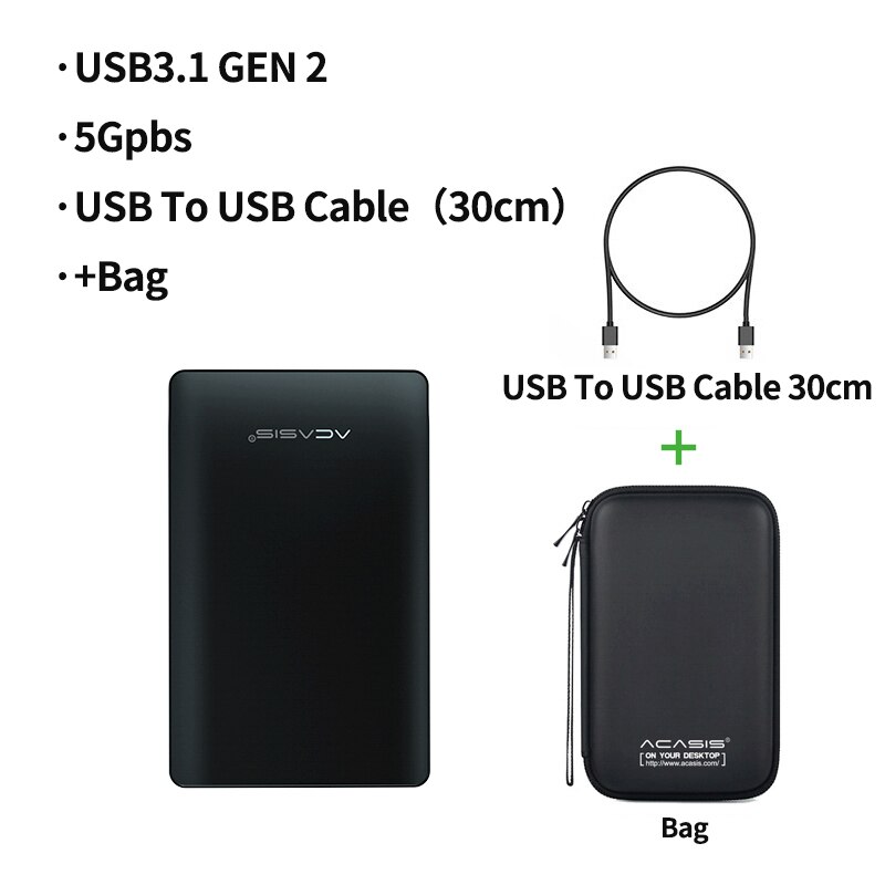 Acasis HDD Case 2.5 SATA to USB 3.0 Hard Drive Enc... – Grandado
