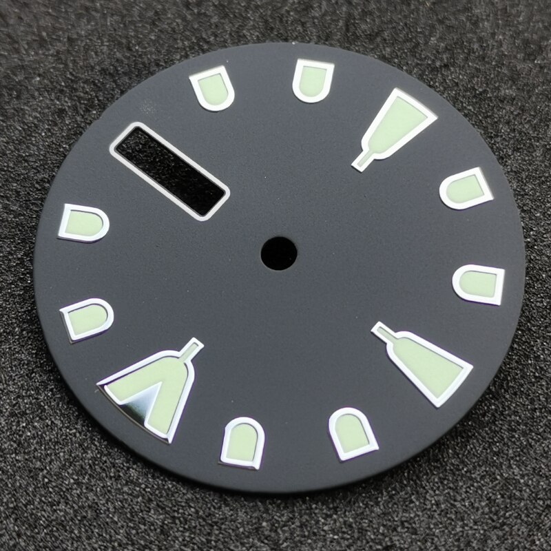 28.5mm Black sterile dial luminous marks date wind... – Vicedeal